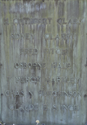 On the other plaques are the names ( forename-initial-surname) of the ...