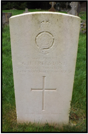 George Freestone is buried in Horseheath (All Saints) Churchyard ...