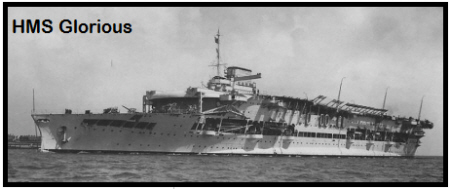 HMS Glorious before and after conversion to aircraft carrier