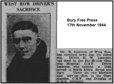 Being in the RASC it is very difficult to ascertain where they were at ...